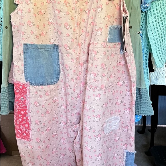 POL | Pants & Jumpsuits | Pol New Floral Patchwork Overallsjumpsuit ...